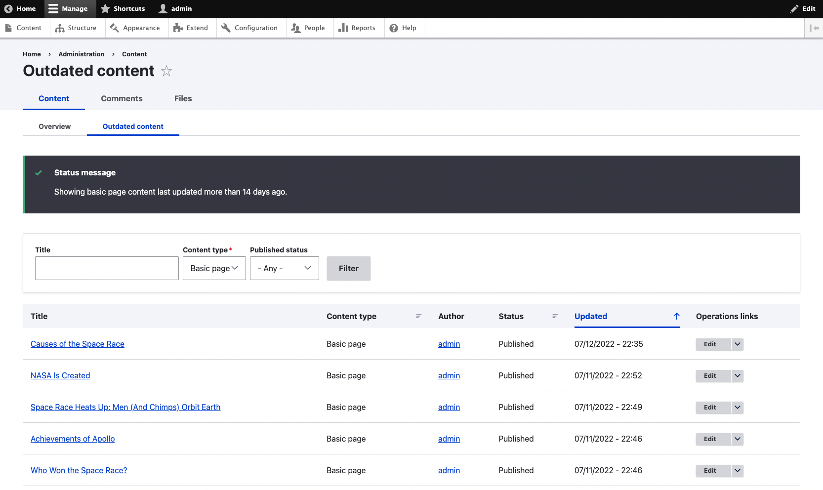 Outdated content | Drupal.org